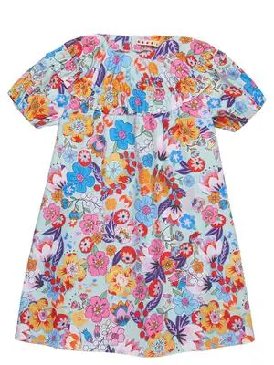 Marni Floral Print Dress - Baby Blue