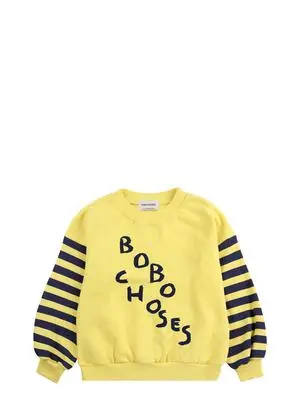 BOBO CHOSES Diagonal Sweatshirt - Yellow