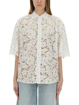 Michael Kors Floral Lace Shirt - White