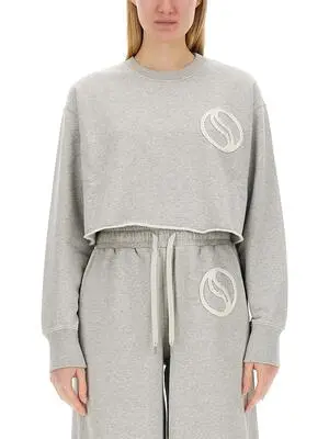 Stella McCartney Sweatshirt With Logo - Grey