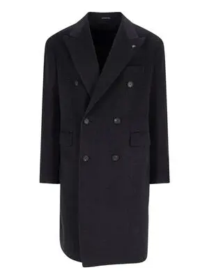 Tagliatore Tagliatore Pino Lerario Double-Breasted Coat Gray