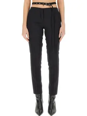 Attico Cut-out Virgin Wool Pants - Black