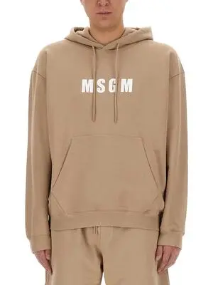 MSGM Logo Sweatshirt - Beige
