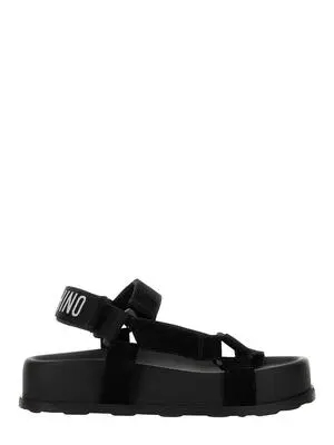 Moschino Logo Sandal - Black