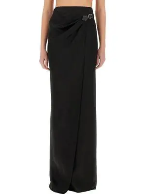 TOM FORD Maxi Wrap Skirt With Belt - Black