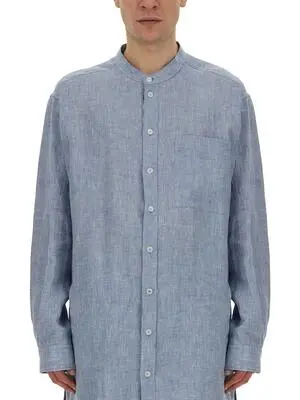 Dolce & Gabbana Shirt With Mandarin Collar - Azure