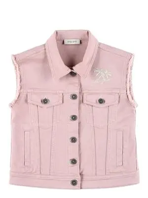 GOLDEN GOOSE Sleeveless Denim Vest - Pink