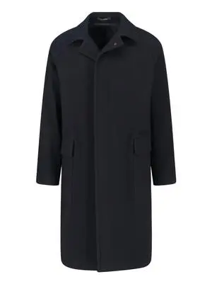 DURAN LANTINK Wool-Blend Belted Coat Black