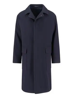 DURAN LANTINK Wool-Blend Belted Coat Blue