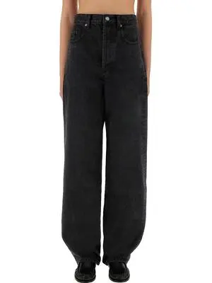 Saint Laurent Carrot-fit Denim Jeans - Black