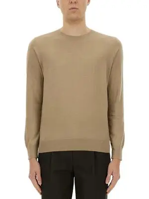 Zegna Cashmere And Silk Sweater - Beige