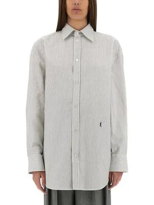 Saint Laurent Striped Cotton Shirt - Multicolour