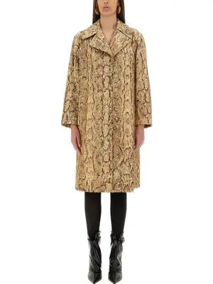 Dries Van Noten Long Sequined Coat - Animalier