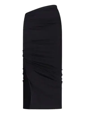 Rick Owens Edfu Sheath Midi Skirt - Black
