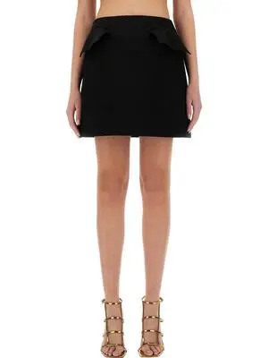 Alexander McQueen Mini Wool Skirt - Black
