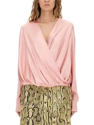 Dries Van Noten Draped Top - Pink