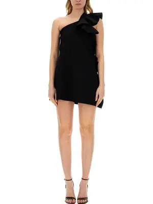 MSGM Ruffled Mini Dress - Black