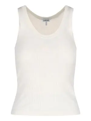 Loewe Anagram Silk Tank Top - White