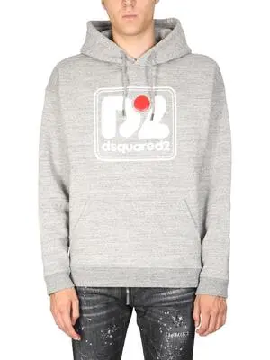 Dsquared2 Camo Patch Herca Anorak Sweatshirt - Grey
