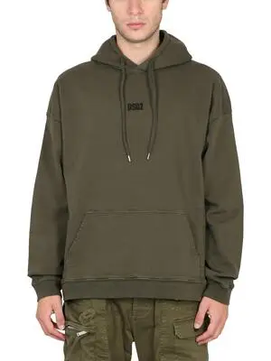Dsquared2 Sweatshirt With Mini Logo - Military Green