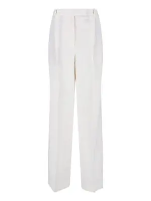 RÓHE Wool Blend Straight Pants - White