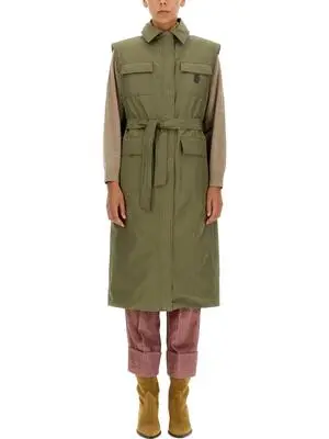 Brunello Cucinelli Taffeta Trench Coat - Military Green