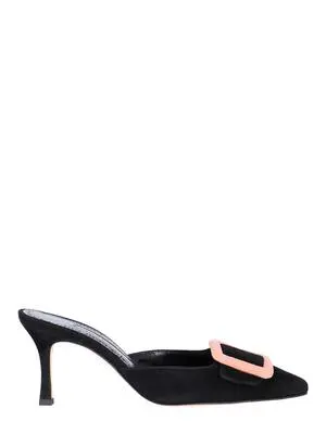 Manolo Blahnik Maysale Mules - Black