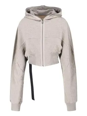 Rick Owens Collage Gimp Cropped Sweatshirt - Gray