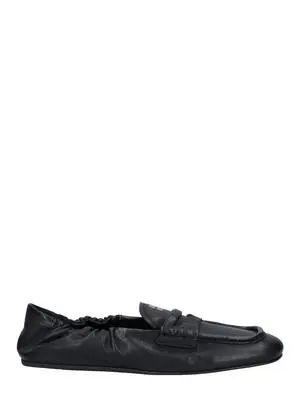 Miu Miu Ruches Loafers - Black