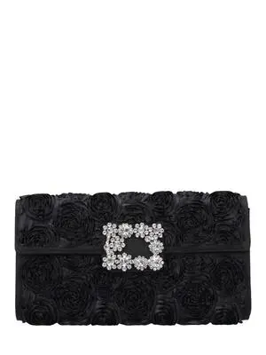 ROGER VIVIER Pouch With Crystal Buckle - Black