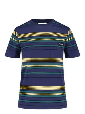 Miu Miu Stripe T-shirt - Blue