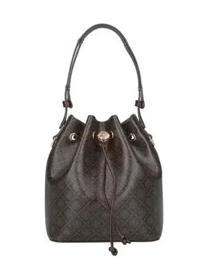 Tory Burch Tory Burch T Monogram Bucket Bag Brown
