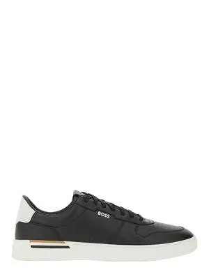BOSS Leather Sneaker - Black