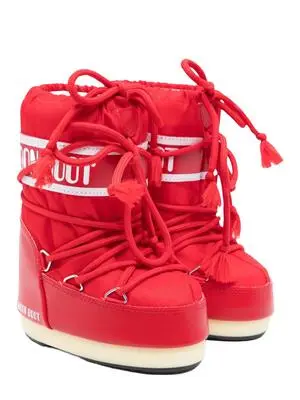 Moon Boot Boots With Logo - Red