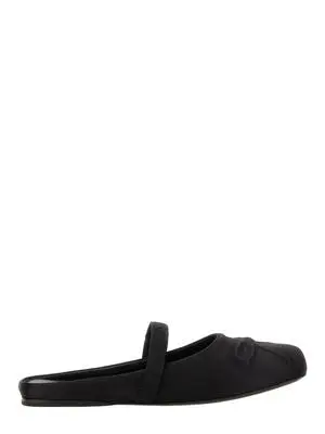 Marni Ballerina Sabot With Bow Detailing - Black