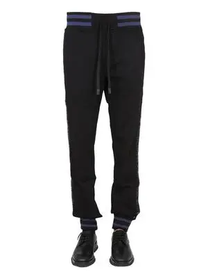 Versace Jogging Pants With Elastic - Black