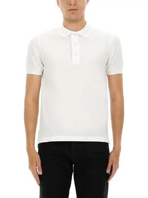 TOM FORD Pique Polo - White