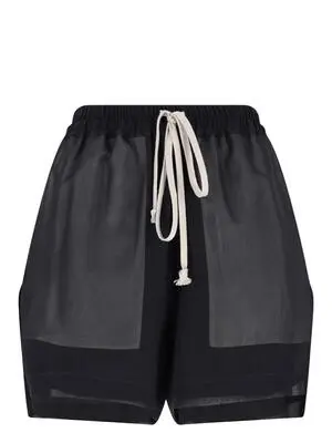 Rick Owens Silk Shorts - Black