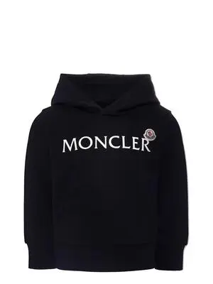 Moncler Logo Hoodie - Black