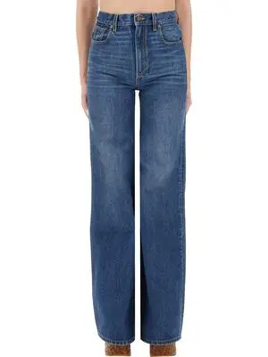 Chloé Wide Leg High-waisted Jeans - Denim