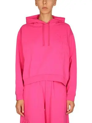 Alexander McQueen Hoodie With Drawstring - Fuchsia