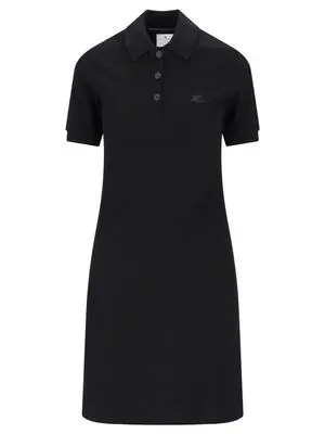 COURREGES Mini Polo Dress - Black