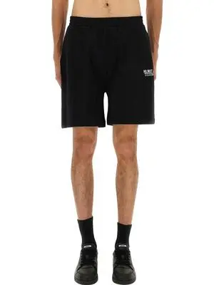 Helmut Lang Shorts With Logo - Black