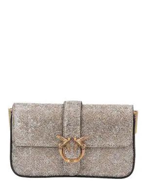 Pinko Love One Slouchy Baby Mini Bag - Gold