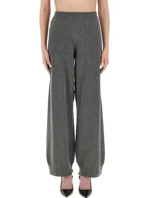 Fabiana Filippi Wool, Silk, And Cashmere Relaxed Fit Pants - Grey