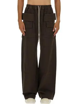 Rick Owens Creatch Wide Cargo Pants Brown