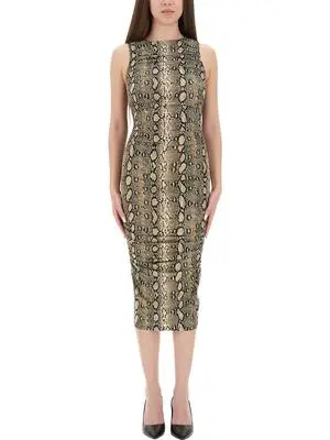 Michael Kors Animal Print Slim Fit Dress - Animalier