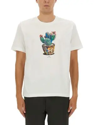 Paul Smith Cactus Print T-shirt - White