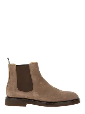 Brunello Cucinelli Suede Chelsea Boot - Brown