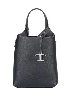 TOD'S Micro Leather Bag - Black